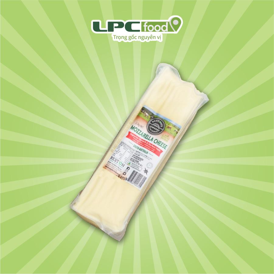 Phô Mai Khối Úc Mozzarella Beston (2.5KG) | LPCfood | Trọng gốc nguyên vị